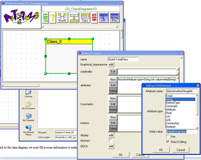 Getting started with AToM3 Meta-Modeling